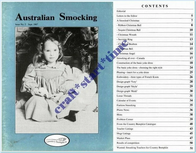 AUSTRALIAN SMOCKING ISSUE 02 **Oop*Very Rare** : September 1987 : Vgc ...