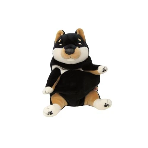 SHINADA GLOBAL MOCHI Inu Kuroshiba (S) 10 x 10 x 17cm Plush Dog MOIN ...