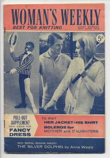 VINTAGE WOMAN'S WEEKLY Magazine 16th June 1962 Knitting Patterns ...
