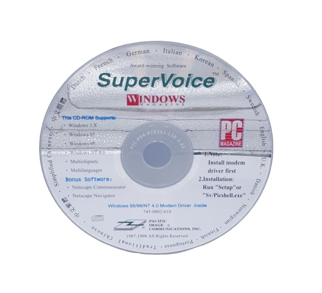 SUPERVOICE WINDOWS PC Magazine 1987-1998 Software CD ROM £7.99 ...