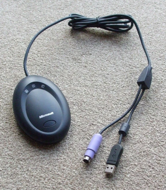 MICROSOFT WIRELESS OPTICAL Desktop Receiver 3.0A Model 1029. PS/2 PS2 ...