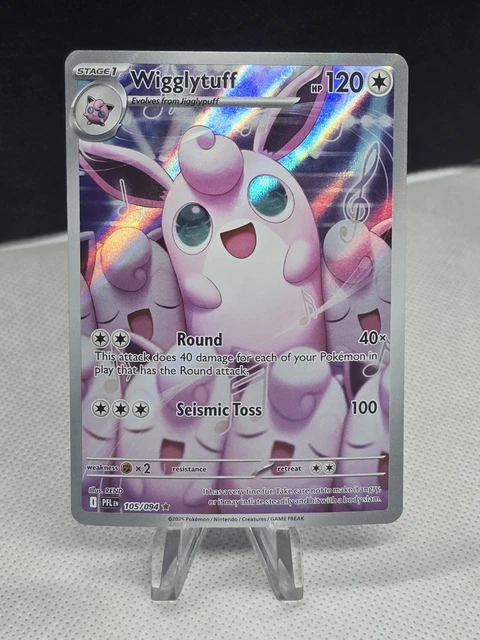 2025 POKEMON PHANTASMAL Flames WIGGLYTUFF 105/094 Illustration Rare £4. ...