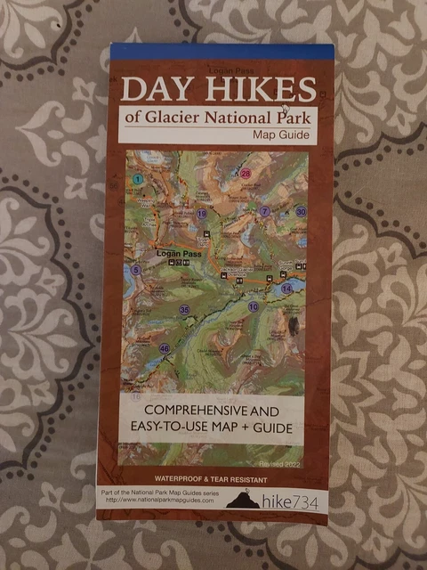 DAY HIKES OF Glacier National Park Map Guide~Jake Bramante~NEVER USED ...