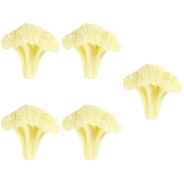 5 PACK CAULIFLOWER Model 6.00X6.00X5.50CM Pvc Lifelike Broccoli ...