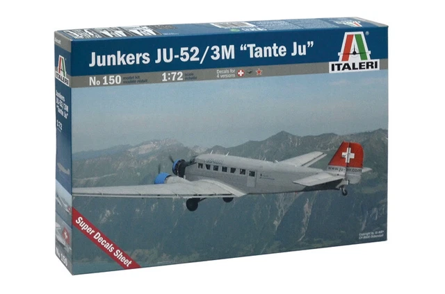 JUNKERS JU-52/3M & Tante Ju " Civil Avion 1:72 Plastique Model Kit Italeri EUR 43,76 - PicClick FR