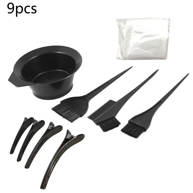 DURABLE PLASTIC HAIR Coloring Dyeing Kit with Mixing Bowl Brush Comb ...