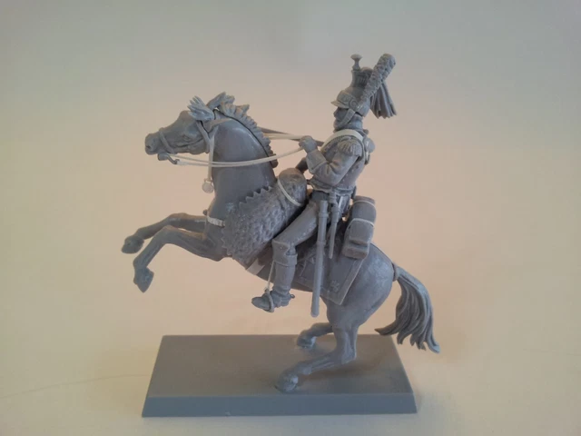 BUILT AIRFIX 54MM French Cuirassier mounted horse Napoleonic vintage ...