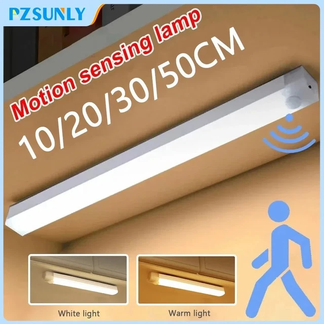 LED MOTION SENSOR Night Light Rechargeable Type C Wireless Cabinet ...