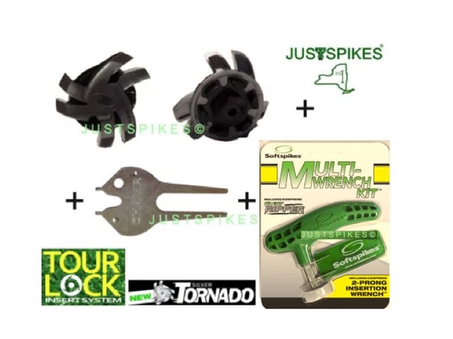 ULTIMATE CLEAT KIT 20 TORNADO Tour Lock Fast Twist Tri Golf Spikes ...
