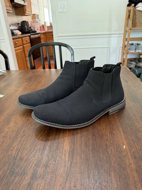 PERRY ELLIS BLACK Square Toe Boots Size 12 Men’s £11.65 - PicClick UK