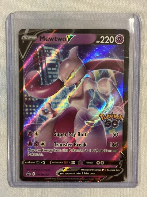 MEWTWO V SWSH223 Ultra Rare Promo Pokemon Go Sword & Shield NM 2022 $6. ...
