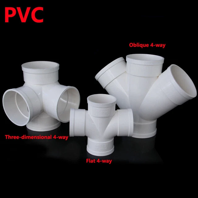 PVC 50MM-200MM ID Pressure Pipe 4-Way Fittings Metric Solvent Weld ...