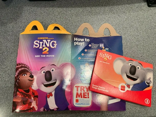NEW MCDONALD’S HAPPY Meal Sing 2 Toy #3 Buster Moon's Stage Spectacular ...