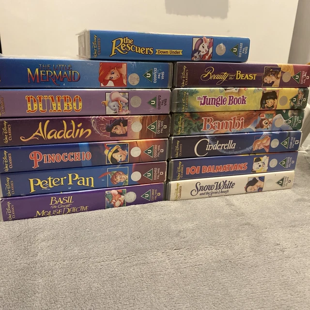 DISNEY CLASSICS VIDEO Bundle Vhs Tested Working Classics Collection ...