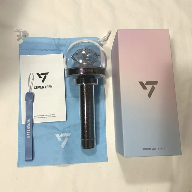SEVENTEEN OFFICIAL LIGHTSTICK Ver.3 Vinyl Lightstick Light Glow Stick K ...