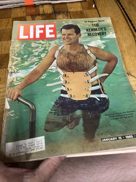 VINTAGE LIFE MAGAZINE Jan 15, 1965 Ted Kennedy's Recovery Ads £10.19 ...