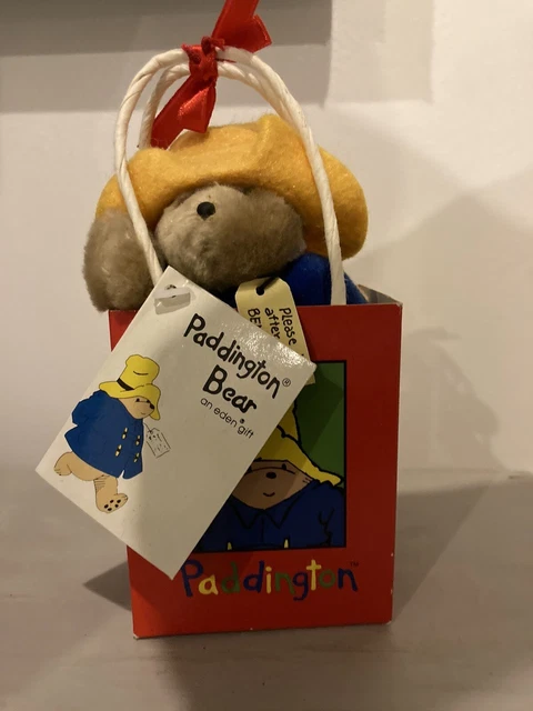 SMALL VINTAGE MICHAEL Bond PADDINGTON BEAR Plush Soft Toy by EDEN 1998 ...