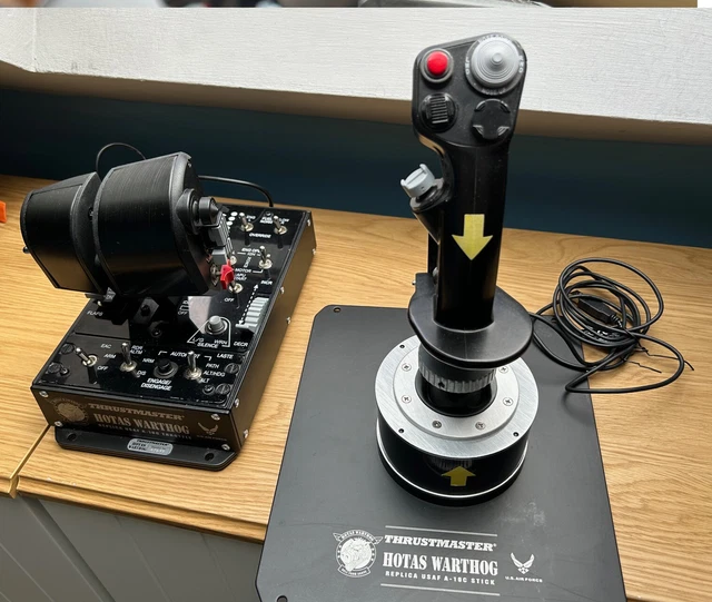 THRUSTMASTER HOTAS WARTHOG Stick, throttle (modded) and monstertech ...