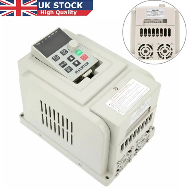2.2KW SINGLE-3 PHASE Variable Frequency Drive Inverter VFD 220V Speed Controller £69.48 ...