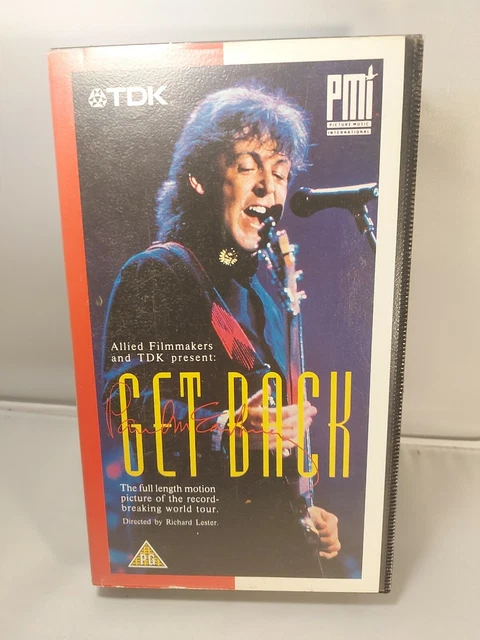 PAUL MCCARTNEY ~ Get Back ~ 1990 UK . VHS PAL video Cassette Tape £6.22 ...