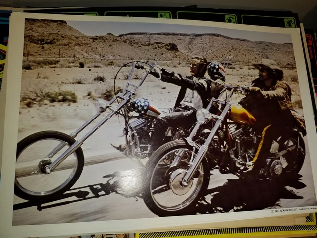EASY RIDER VINTAGE 1969 MOTORCYCLE CHOPPER POSTER Peter Fonda Dennis ...
