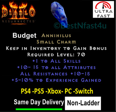 LADDER-ANNI ANNIHILUS UNID HIGH Charm PC-XBOX-PS4-PS5-SWITCH Diablo 2 ...