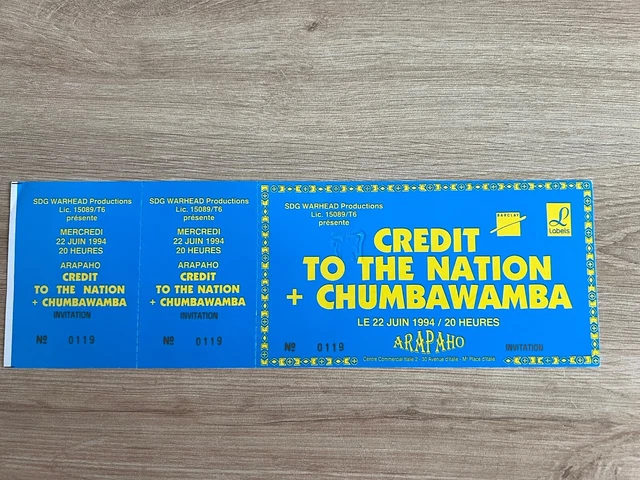 BILLET DE CONCERT CREDIT TO THE NATION EUR 10,00 - PicClick FR