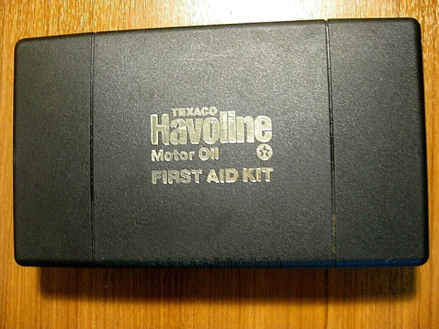 VINTAGE TEXACO HAVOLINE Motor Oil First Aid Kit - With Some Contents ...