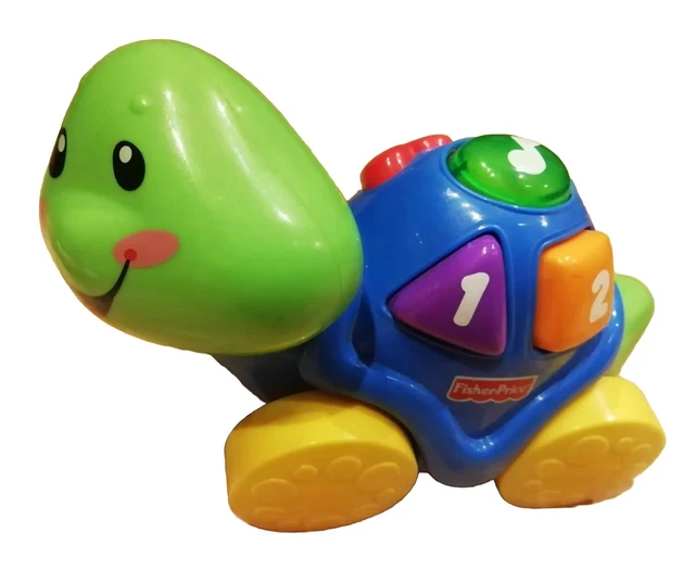 FISHER PRICE LAUGH & Learn roll-along Music, Lights & Numbers Turtle ...