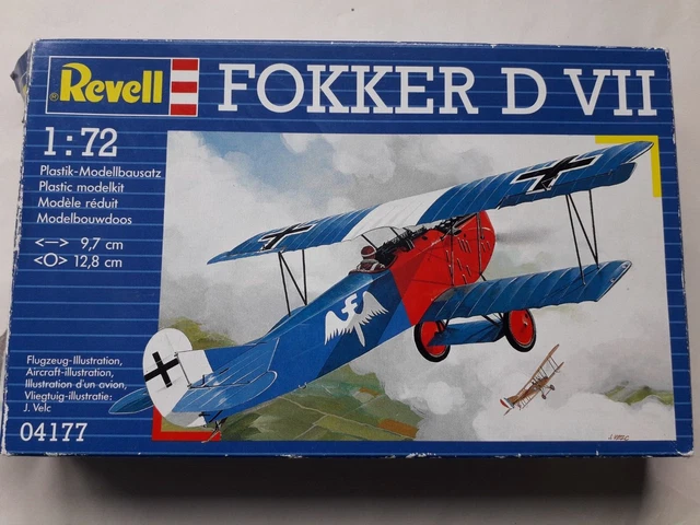 REVELL FOKKER D VII 1:72 Scale Model Built Hand Painted Plastic German ...