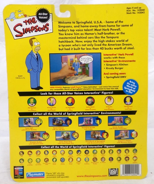 FIGURA DE HERB Powell De Los Simpsons Mundo De Springfield Voces ...