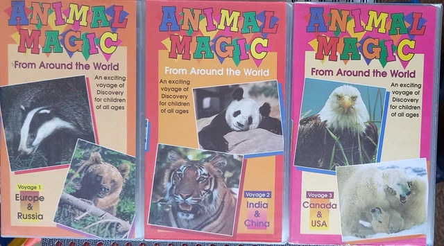 ANIMAL MAGIC FROM Around the World Three VHS Video Tapes £9.99 ...