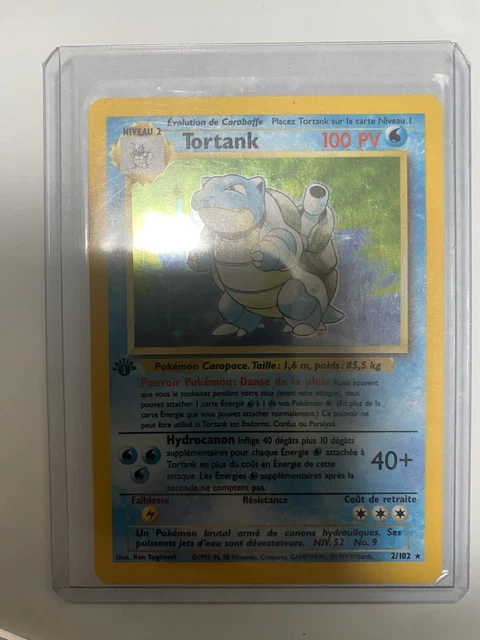 CARTE POKÉMON : Tortank 2/102 Set de Base Edition 1 Wizards Française ...