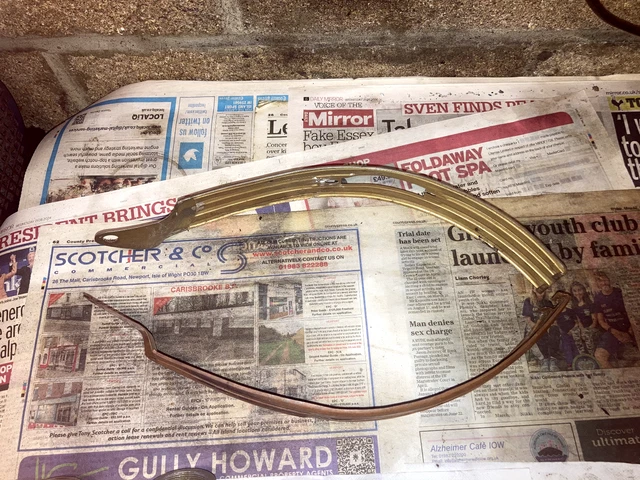 VINTAGE ORIGINAL 1952-56 Triumph pre unit petrol tank chrome strip ...