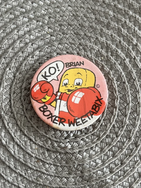 VINTAGE KO BRIAN boxer weetabix pin badge £2.80 - PicClick UK