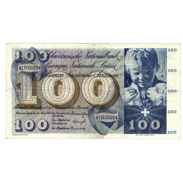 BILLET, SUISSE, 100 Franken, 1963, 1963-03-28, KM:49e, TTB EUR 54,95 - PicClick FR