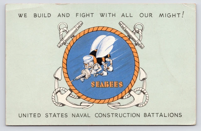 1940S~WWII ERA~SEABEESUS NAVAL Construction Battalions~Logo~Vintage ...
