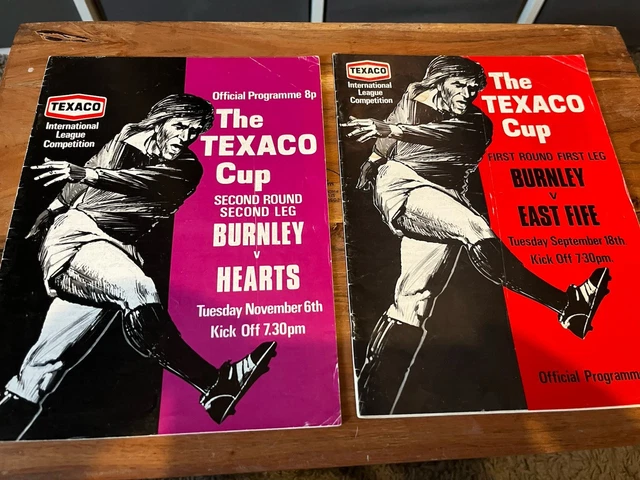 2 X BURNLEY Home Texaco Cup Football Programmes From Season 1973-1974 £ ...