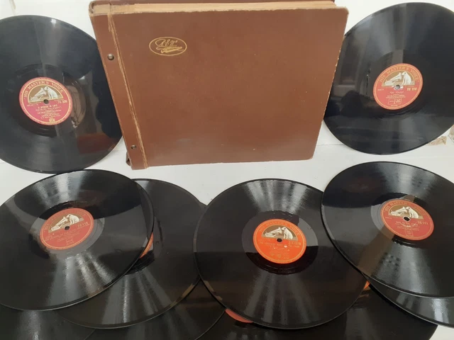 VINTAGE GRAMOPHONE RECORD Bundle His Masters Voice 10" Storage Sleeve ...
