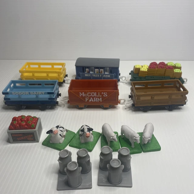 THOMAS & FRIENDS TrackMaster Train McColls Farm Cargo Car with Load Lot ...