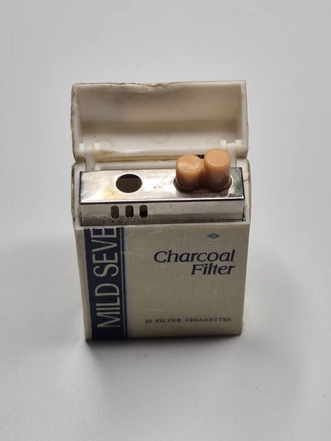 VINTAGE - MILD Seven Cigarette Packet Gas Lighter ( Untested) retro ...