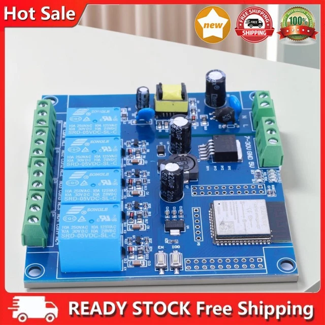 4 CHANNEL ESP32 ESP32-WROOM-32E Development Board Relay Module Relay Board UK £12.59 - PicClick UK