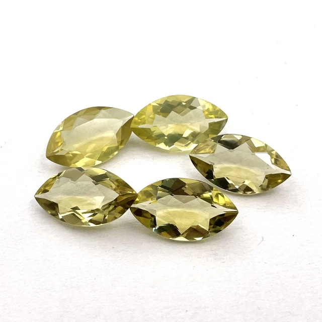 NATUREL CITRON QUARTZ Coupe de la Marquise Desseré Gemme Lot 5 Pièces ...