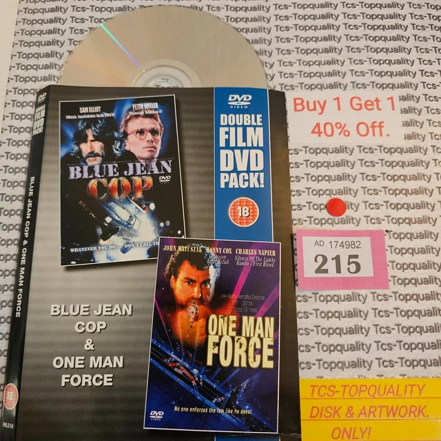 BLUE JEAN COP one man force Dvd Disc And Art Work only Save £s Eco £1. ...