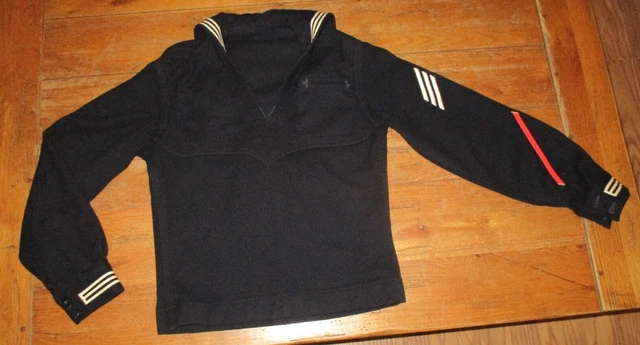Vintage Wwii Us Navy Wool Cracker Jack Sailor Uniform Jumper Shirt Top
