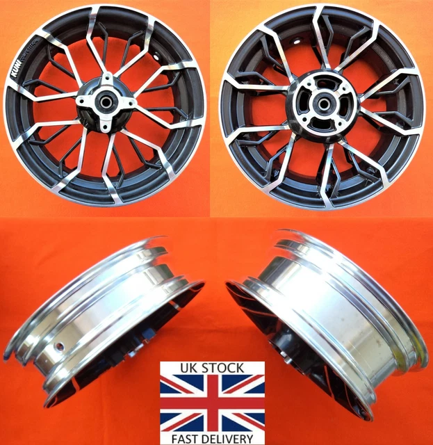 HONDA MSX125 SF GROM Wheel Rims Custom Wide Mag Wheels BLACK SILVER *UK ...