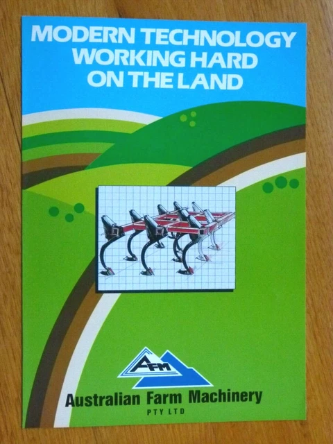 AFM AUSTRALIAN FARM Machinery 4 Page Brochure 1987 $27.50 - PicClick AU