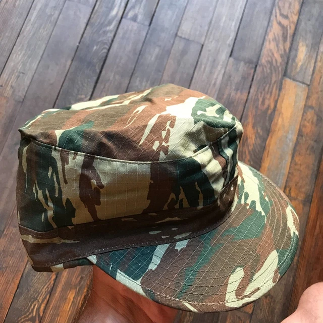 NOS GREEK HELLENIC army combat cap patrol hat lizard camo w ear flaps ...