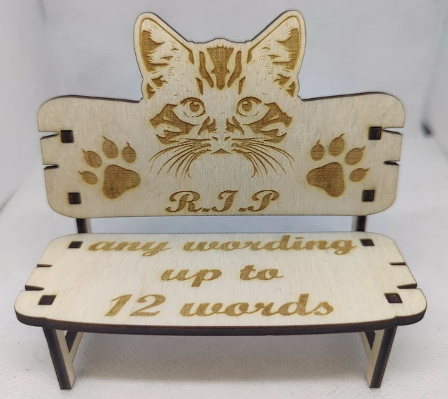 IN LOVING MEMORY memorial gifts bench for your loved cat £6.45 ...