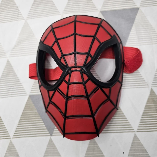 HASBRO MARVELS SPIDER-MAN Kids Red Nylon Strap Plastic Hero Mask With ...